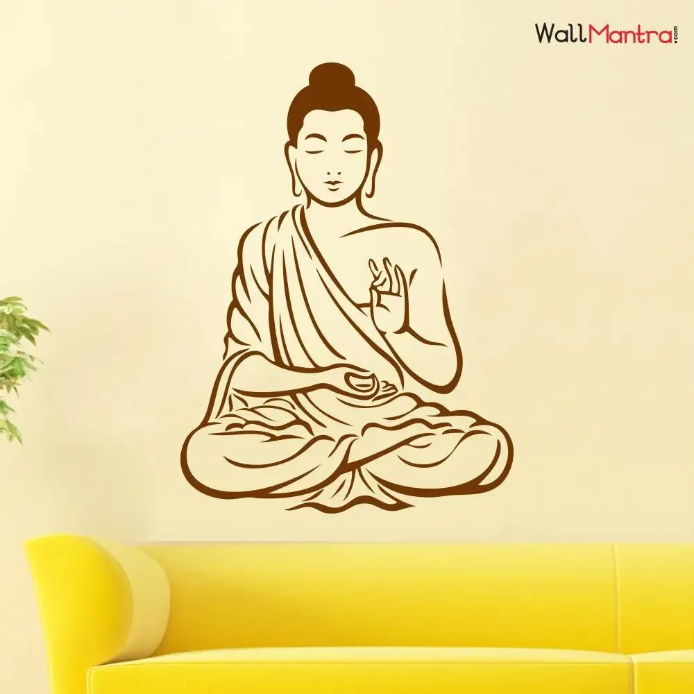 Lord Gautam Buddha Wall Sticker And Decal - WallMantra