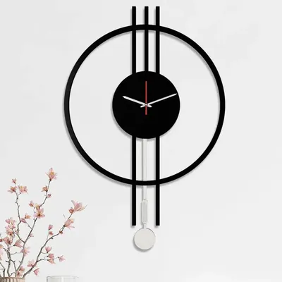 Round Shape Big Pendulum Wall Clock - WallMantra
